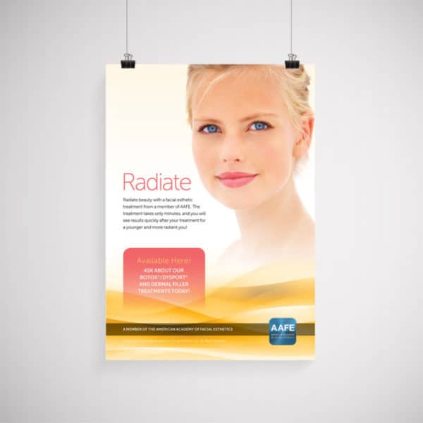 Radiate Poster - AAFE - American Academy of Facial Esthetics
